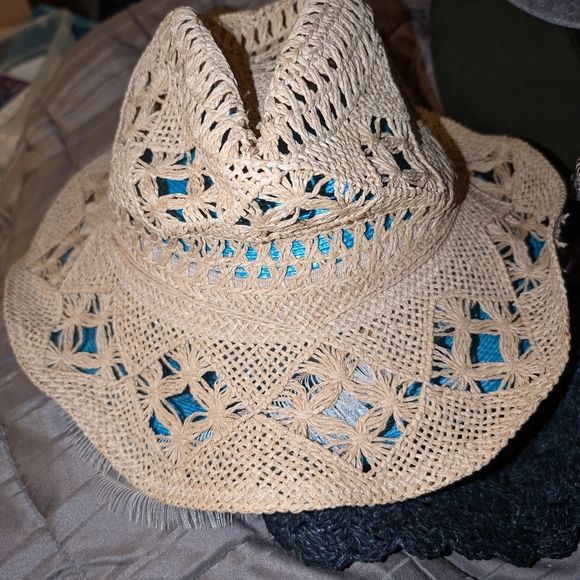 no brand | Accessories | Vintage Paper Cowboy Cowgirl Open Weave Hat ...